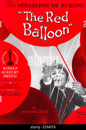 THE RED BALLOON, (aka LE BALLON ROUGE), Pascal Lamorisse, 1956 Stock ...