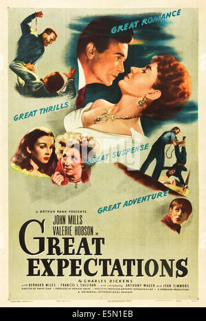 GREAT EXPECTATIONS, from left: Martita Hunt, Jean Simmons, 1946 Stock ...