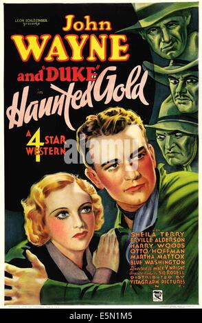 HAUNTED GOLD, from left, John Wayne, Blue Washington, 1932 Stock Photo ...