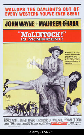 MCLINTOCK!, Stefanie Powers, Patrick Wayne, John Wayne, Maureen O'Hara, 1963 Stock Photo - Alamy