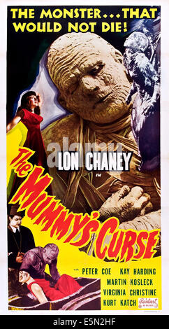 THE MUMMY'S CURSE, top: Lon Chaney, Jr. (as 'the Mummy'), Virginia ...