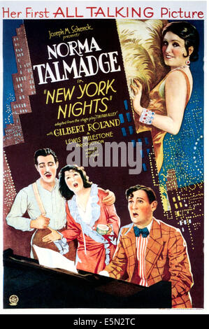 NEW YORK NIGHTS, from left: Norma Talmadge, Gilbert Roland, 1929 Stock ...