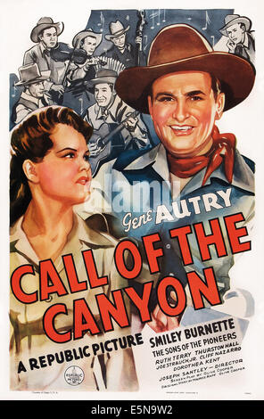 CALL OF THE CANYON, from left, Ruth Terry, Gene Autry, 1942 Stock Photo ...