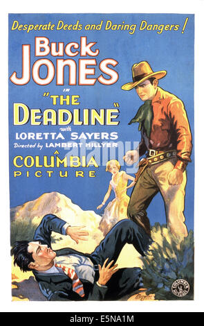 THE DEADLINE, from left: Loretta Sayers, Buck Jones, 1931 Stock Photo ...