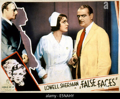 FALSE FACES, Lowell Sherman, Lila Lee, 1932 Stock Photo - Alamy