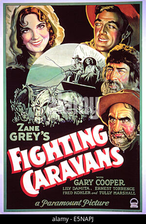 FIGHTING CARAVANS, Gary Cooper, Lili Damita, 1931 Stock Photo - Alamy