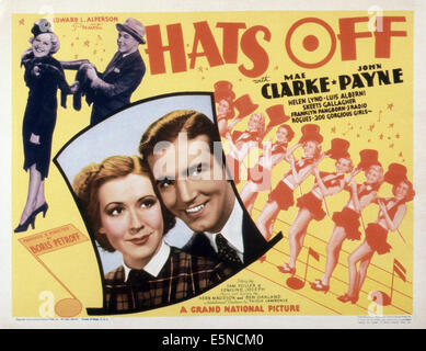 HATS OFF, from left, Helen Lynd, Richard 'Skeets' Gallagher, 1936 Stock ...