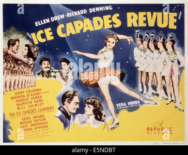 ICE-CAPADES REVUE, from left: Richard Denning, Ellen Drew, 1942 Stock ...