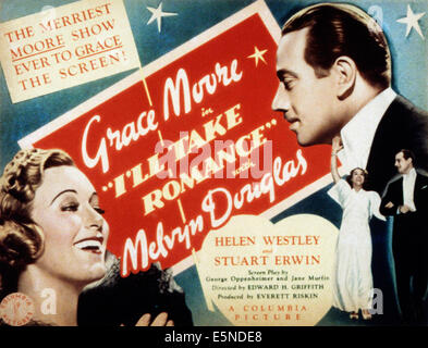 I'LL TAKE ROMANCE, Melvyn Douglas, Grace Moore, 1937 Stock Photo - Alamy