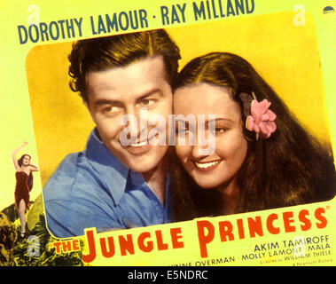 THE JUNGLE PRINCESS, Dorothy Lamour, Ray Milland, 1936 Stock Photo - Alamy