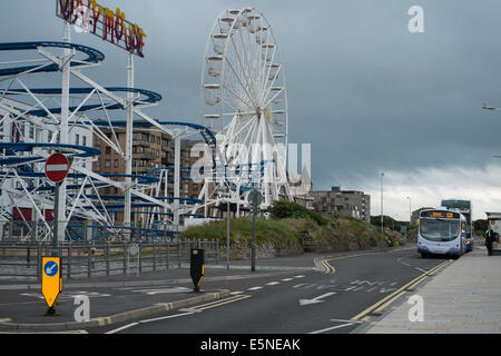 Buses, seafront, Weston-super-Mare Stock Photo - Alamy
