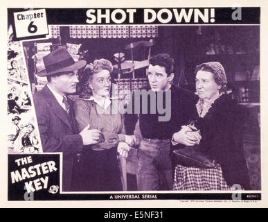THE MASTER KEY, from left, Jan Wiley, Dennis Moore, 1945 Stock Photo ...