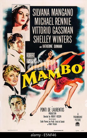 MAMBO, Silvana Mangano, Michael Rennie, Vittorio Gassman, 1954 Stock ...