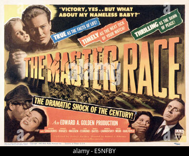 THE MASTER RACE, Gigi Perreau, Osa Massen (top), Lloyd Bridges, Osa ...