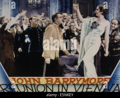 REUNION IN VIENNA, John Barrymore, Diana Wynyard, 1933 Stock Photo - Alamy