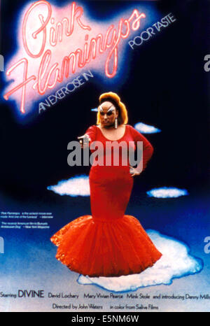 PINK FLAMINGOS, Divine, 1972 Stock Photo - Alamy