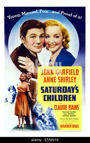 SATURDAY'S CHILDREN, from left, Anne Shirley, Roscoe Karns, Lee Patrick ...