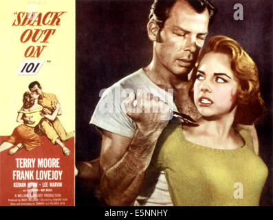 SHACK OUT ON 101, Lee Marvin, Terry Moore, Keenan Wynn, 1955 Stock ...
