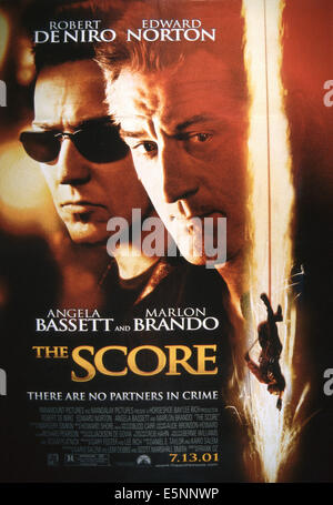 THE SCORE, Robert De Niro, Edward Norton, Marlon Brando, 2001, (c ...