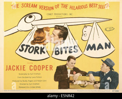 STORK BITES MAN, from left: Jackie Cooper, Meg Randall, 1947 Stock ...