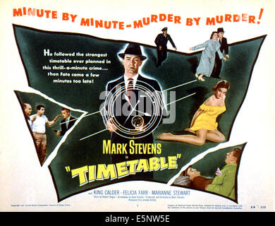 TIMETABLE, Mark Stevens, Felicia Farr, 1956 Stock Photo - Alamy