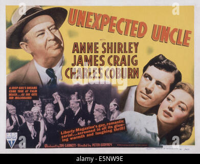 UNEXPECTED UNCLE, James Craig, Anne Shirley, 1941 Stock Photo - Alamy