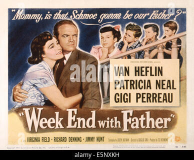WEEK-END WITH FATHER, l-r: Janine Perreau, Virginia Field, Tommy Rettig ...