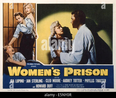 WOMEN IN PRISON, US lobbycard, from left: Wyn Cahoon, Scott Kolk, Sarah ...