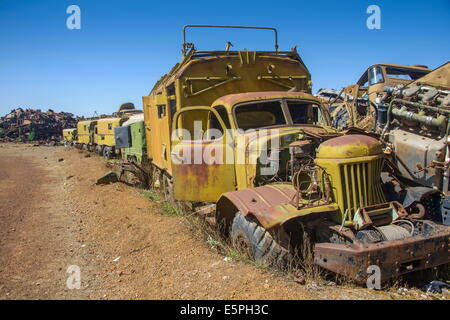 Italian tank cemetery in Asmara capital of Eritrea Stock Photo - Alamy
