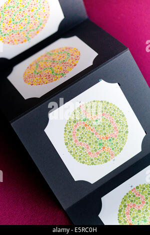 Ishihara color vision test plates used for color blindness screening ...