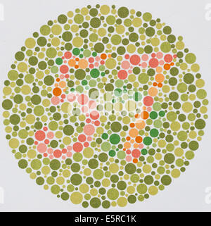 Ishihara color vision test plates used for color blindness screening ...