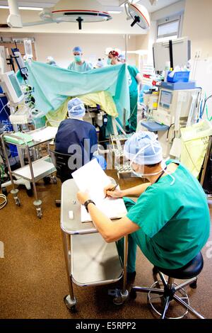Partial removal of a liver from a living donor by laparoscopy for a ...