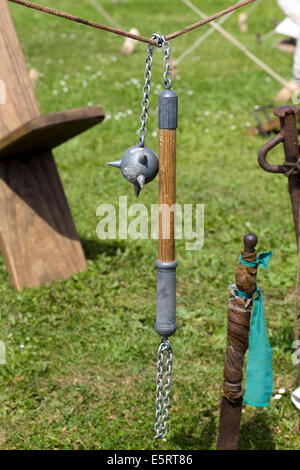 Weapon spiked ball and chain Stock Photo - Alamy