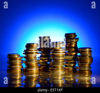 pile piles of UK money stack stacks of British polymer £50 notes bundle ...