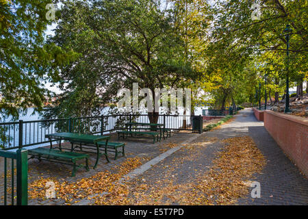 The Augusta Riverwalk alongside the Savannah River in the fall, Augusta ...