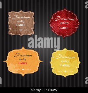 aged paper labels vector illustration Stock Photo - Alamy