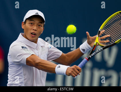 Yen-Hsun Lu of Taipei during The ATP Monte-Carlo Rolex Masters 2014 ...