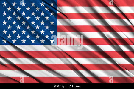 Closeup of ruffled American flag Stock Photo - Alamy