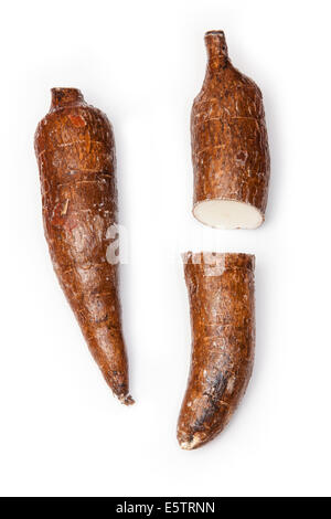 Yuka vegetable isolated on a white studio background Stock Photo - Alamy