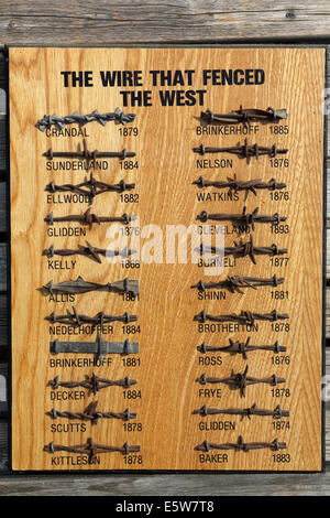 Examples of style of barbed wire used in fences in the western regions ...