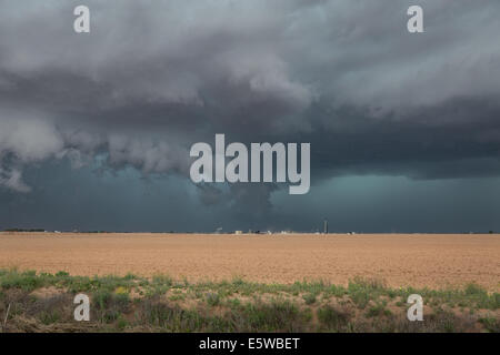 A power supercell thunderstorm with a rain wrapped EF-1 tornado bears ...
