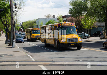 School Buses stop at railroad crossing Stock Photo - Alamy