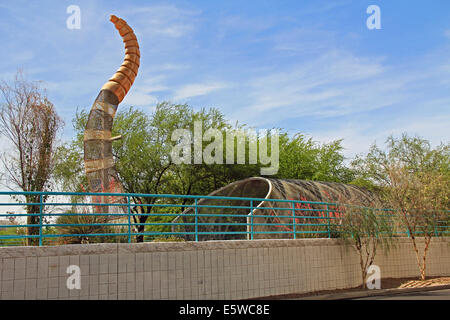Pedestrian bridge in Tucson, Arizona designed to look like a ...