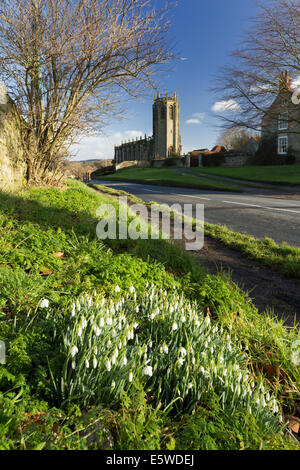The village of Coxwold in spring North Yorkshire England UK United ...