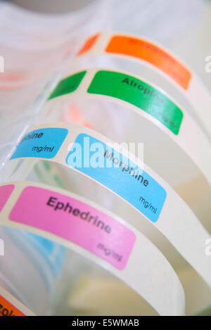 Surgical drug labels Stock Photo - Alamy