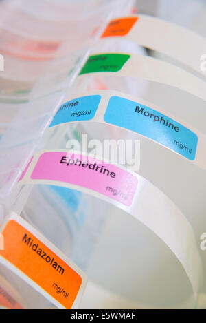 Surgical drug labels Stock Photo - Alamy