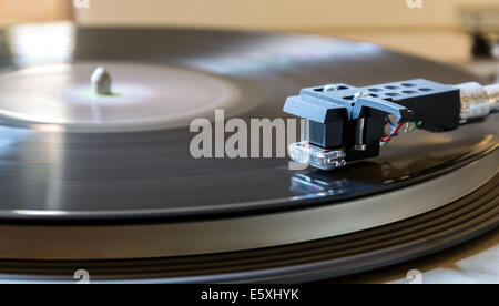 Modern vinyl record player with disc isolated on white Stock Photo - Alamy