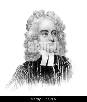 Jonathan Swift or Isaac Bickerstaff, 1667 - 1745, an Irish writer and ...