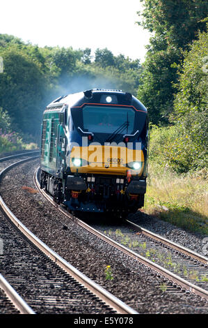 DRS class 68 diesel locomotive No. 68009 "Titan" pulling a Chiltern ...
