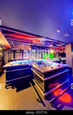 interior of night club with vivid colors Stock Photo - Alamy